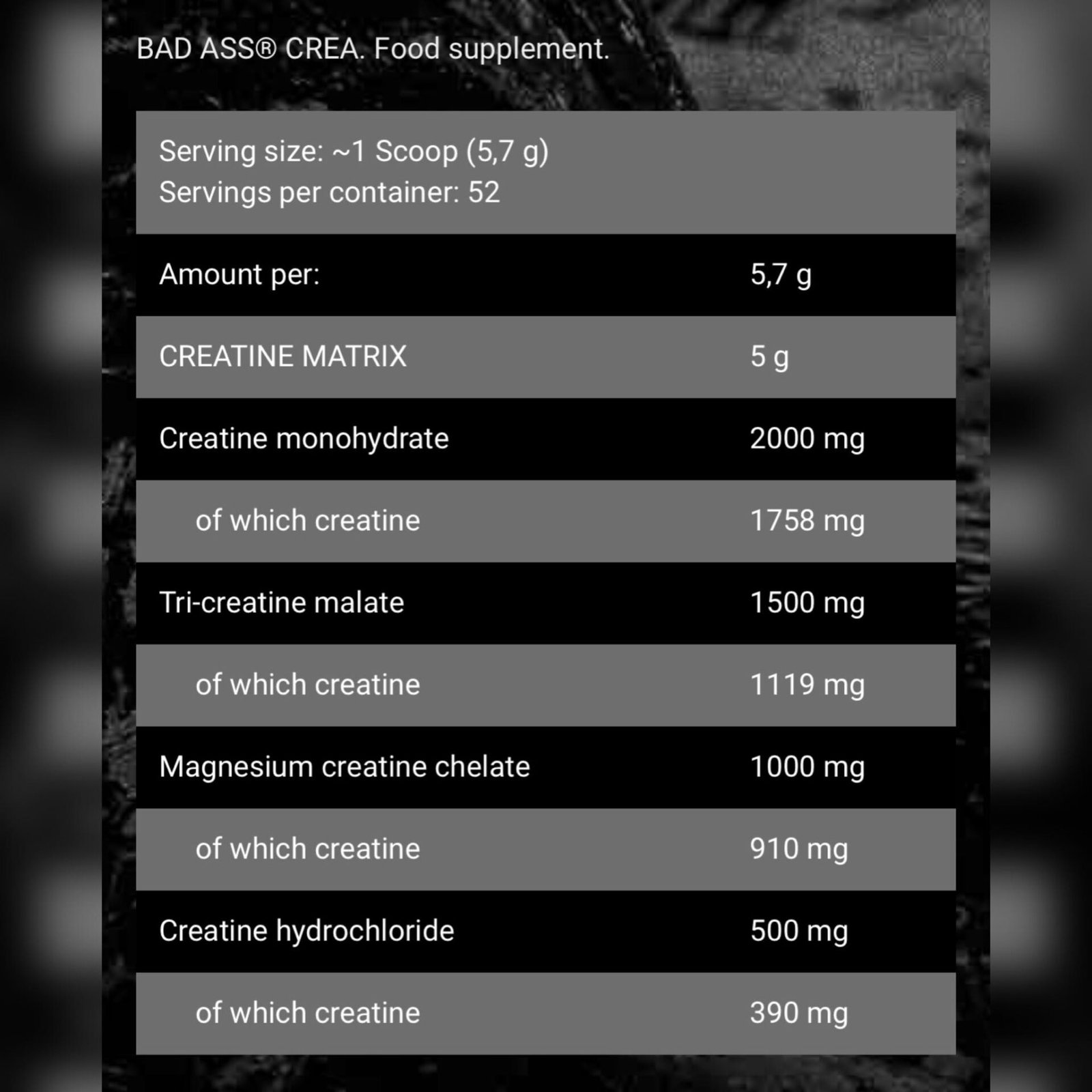 Buy BAD ASS® CREA 300G – Multi-Creatine Formula in Pakistan